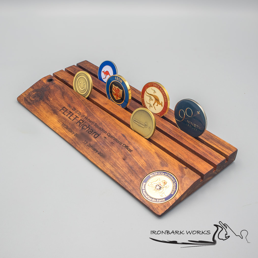 Challenge coin display gallery - IRONBARK WORKS