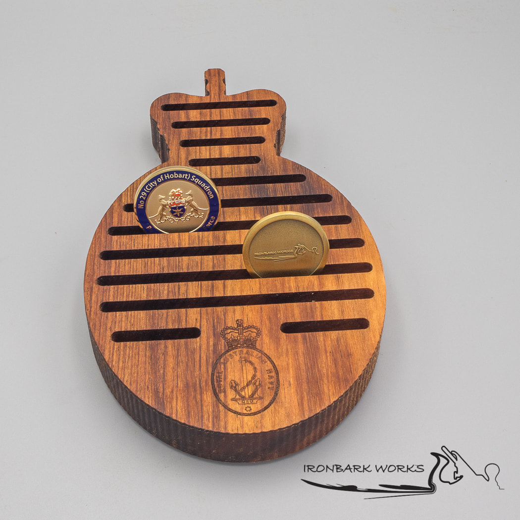 Challenge coin display gallery - IRONBARK WORKS