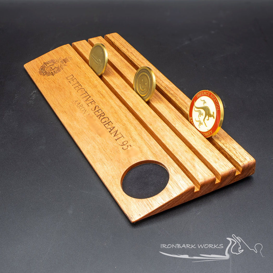 Challenge coin display gallery - IRONBARK WORKS